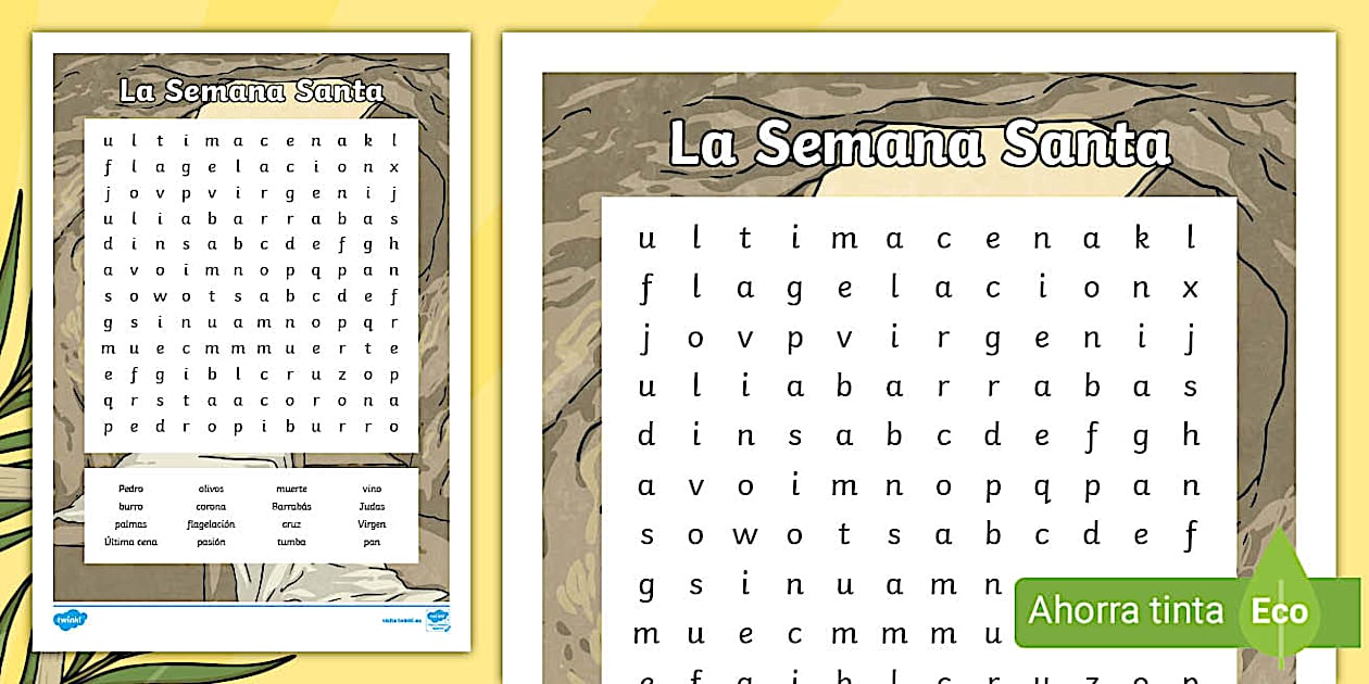 Sopa de letras: Semana Santa (professor feito) - Twinkl