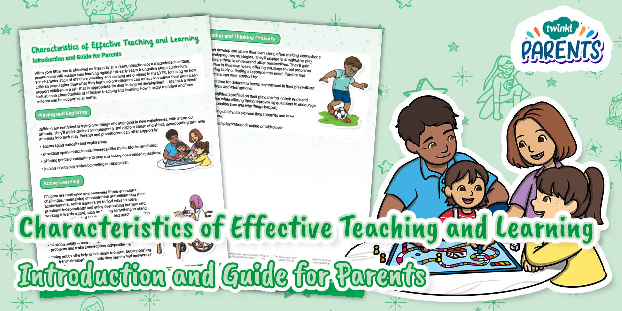 Characteristics of Effective Learning – Parent Guide