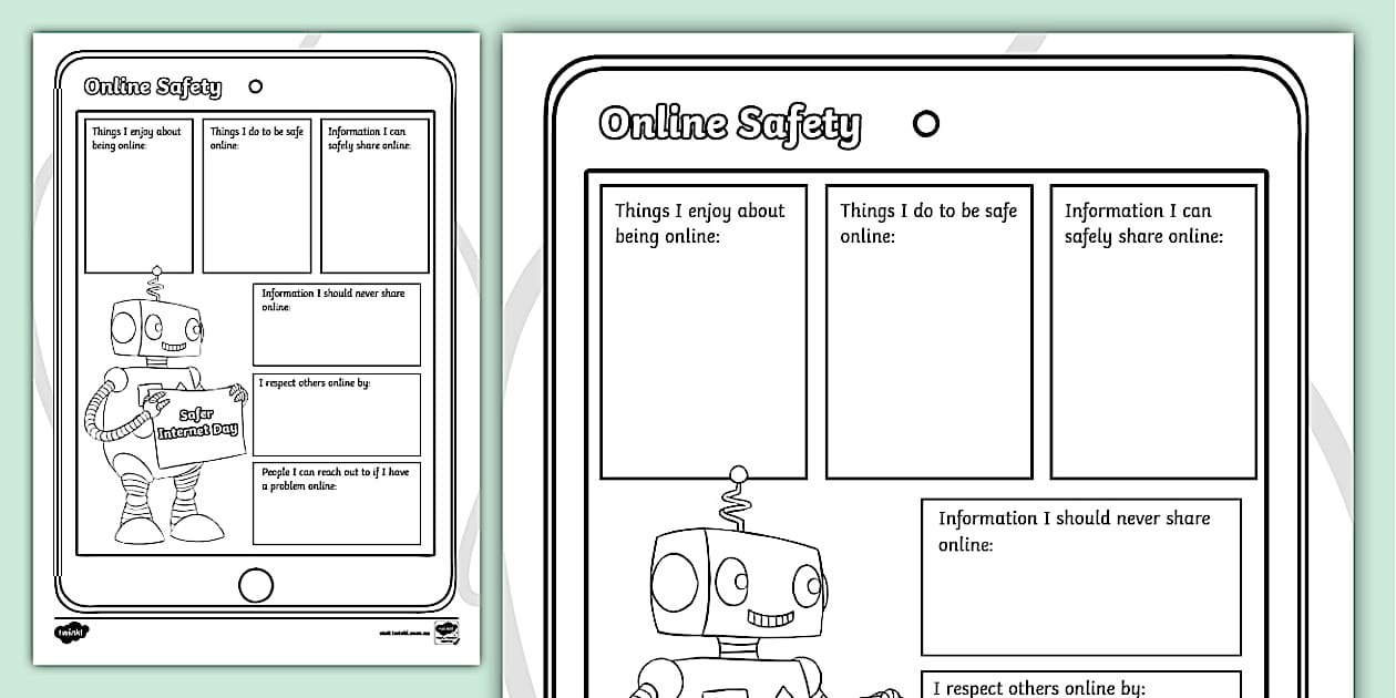 Safer Internet Day - Online Safety Activity Sheet - Twinkl