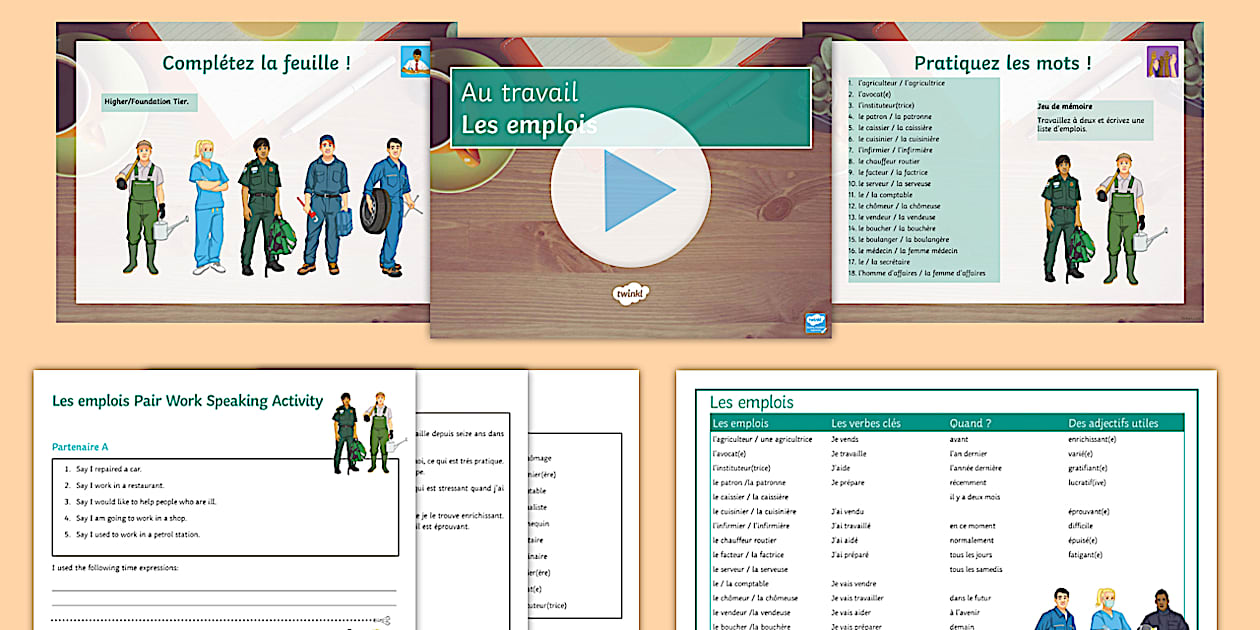 Au travail Lesson 1: Jobs French