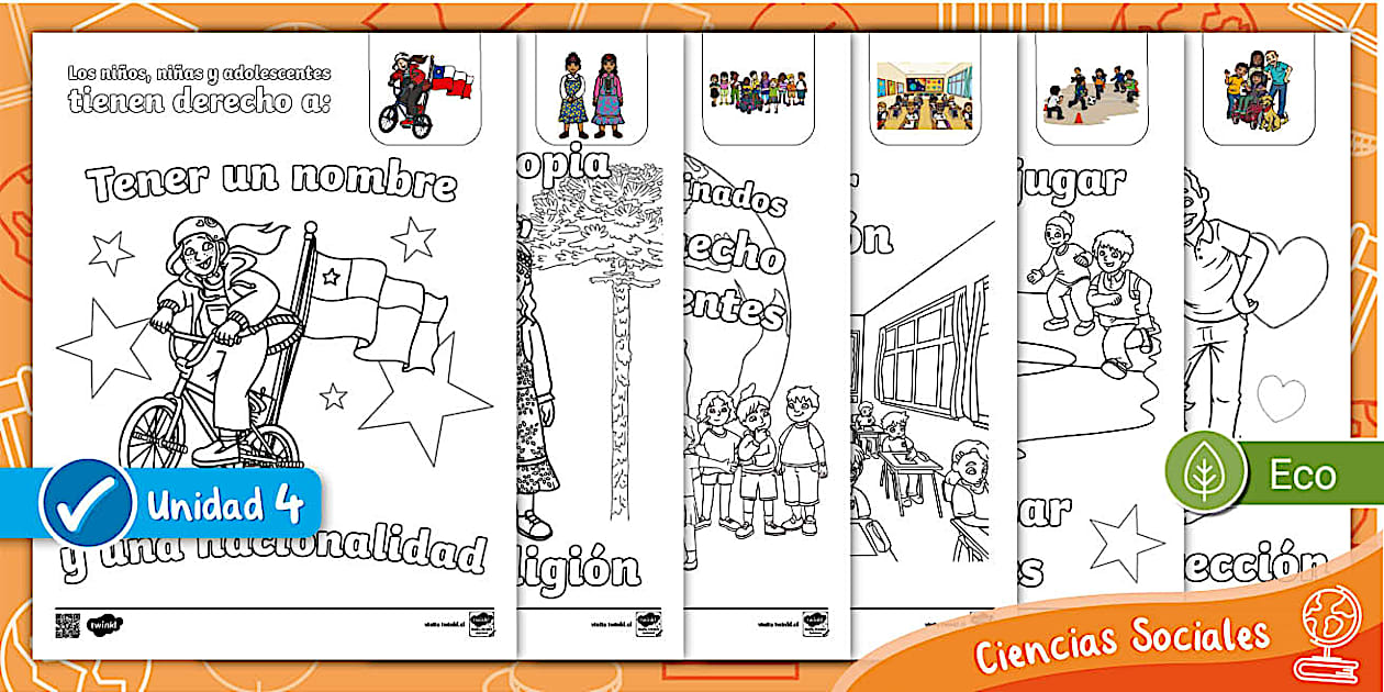 Actividad: derechos de los niños para colorear - Twinkl