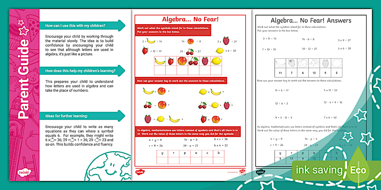 👉 Algebra… No Fear! Activity (Ages 9 - 11) - Twinkl