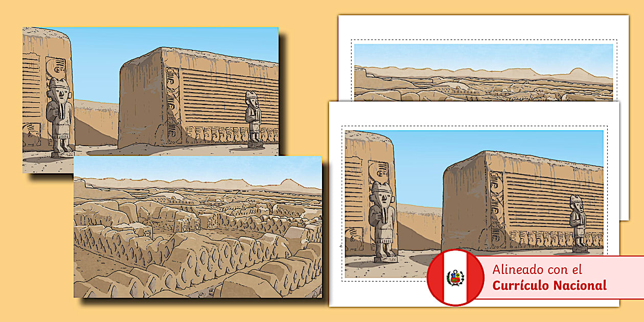 Ciudadela de Chan Chan dibujo | Recursos Educativos Twinkl