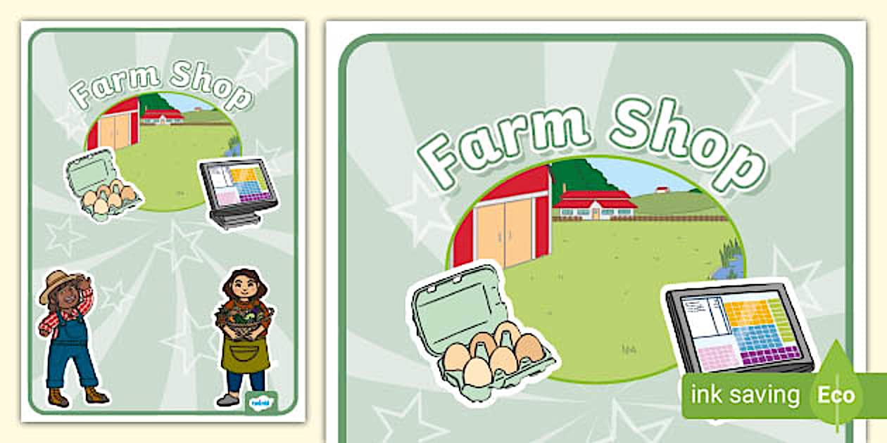 Farm Shop Display Poster (teacher made) - Twinkl