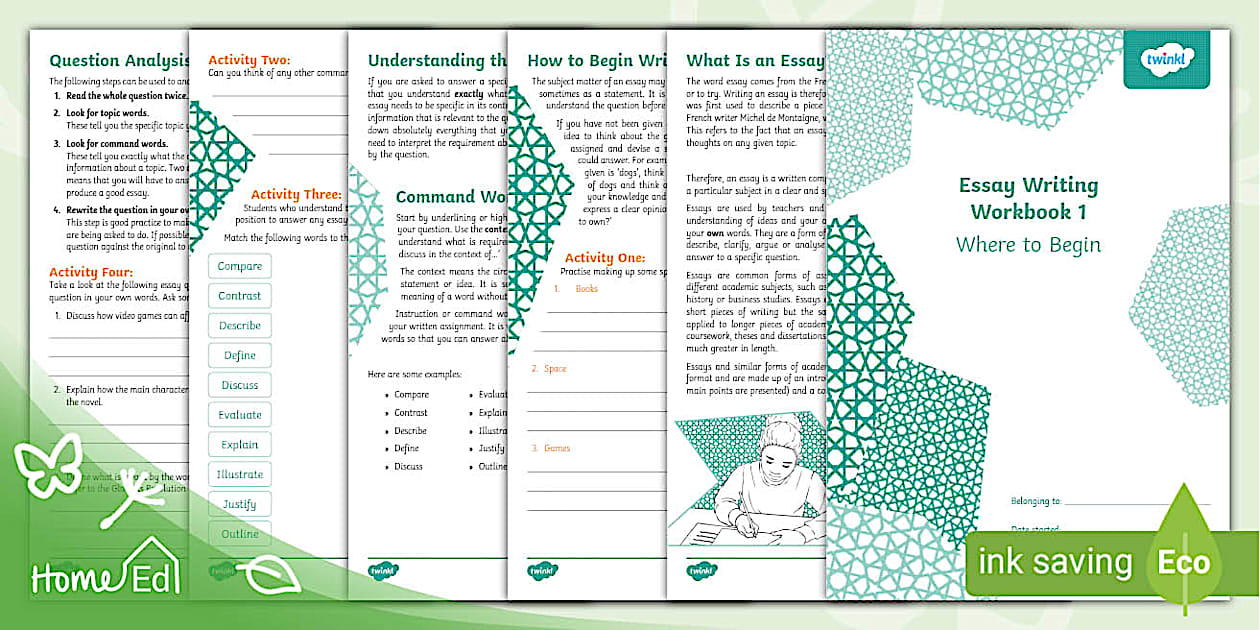 Essay Writing Skills Workbook 1: Where to Begin - Twinkl
