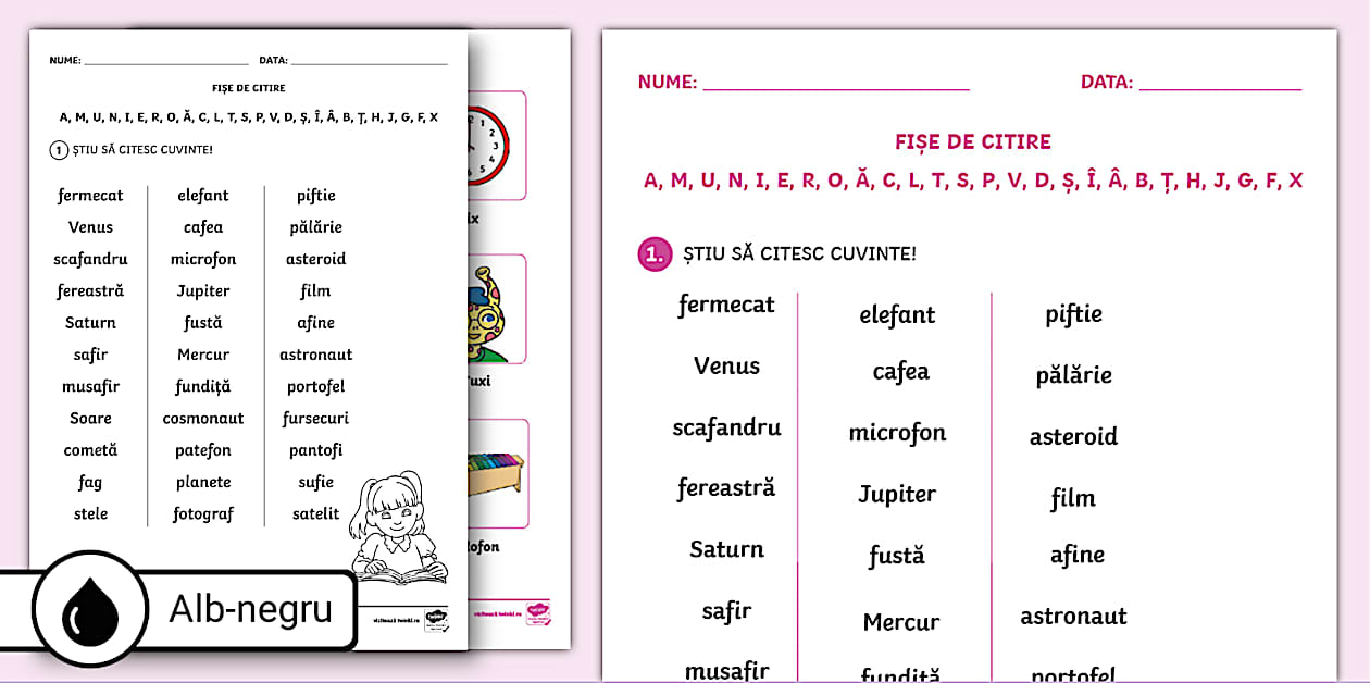 Fișă de citire litera X (teacher made) - Twinkl