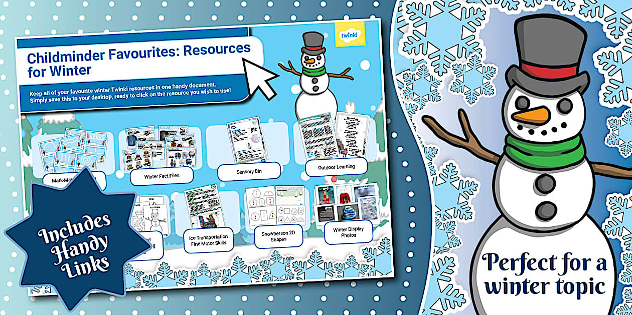 Childminder Favourites: Resources for Winter - Twinkl