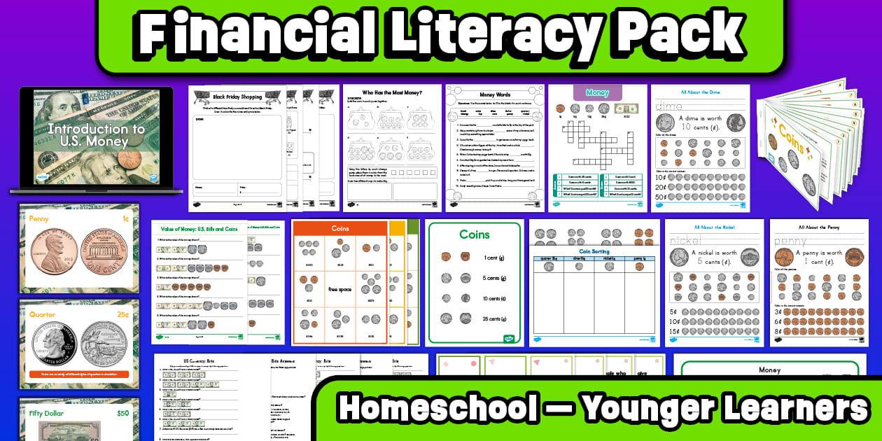Homeschool Financial Literacy Pack for Young Learners