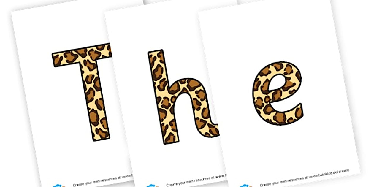 Zoo lettering - display lettering (teacher made) - Twinkl