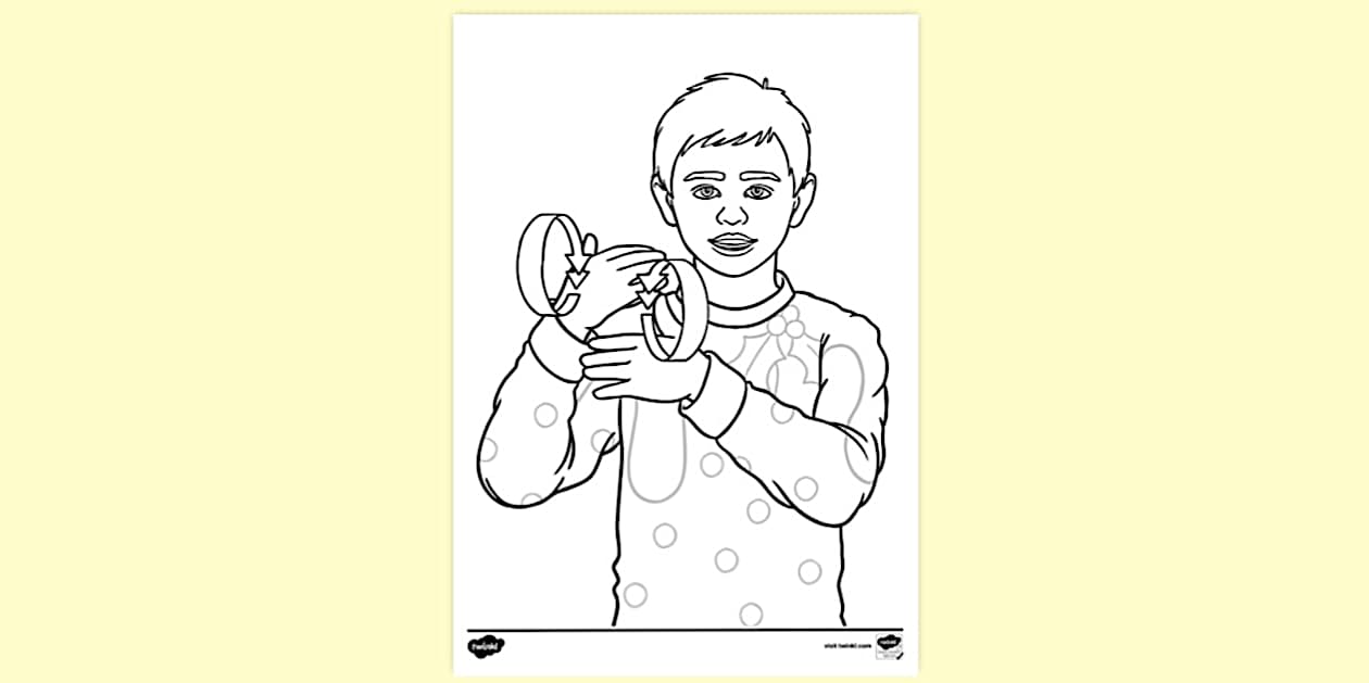 BSL Christmas History Colouring | Colouring Sheets - Twinkl