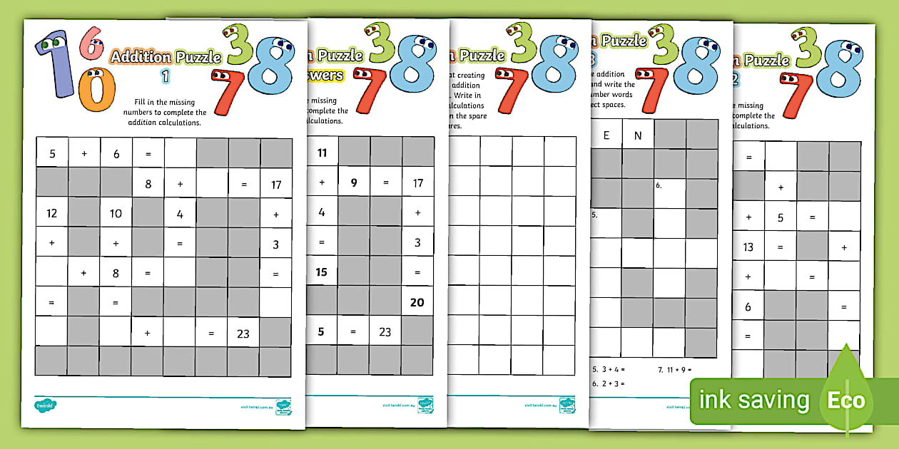 Addition Puzzles (Teacher-Made) - Twinkl