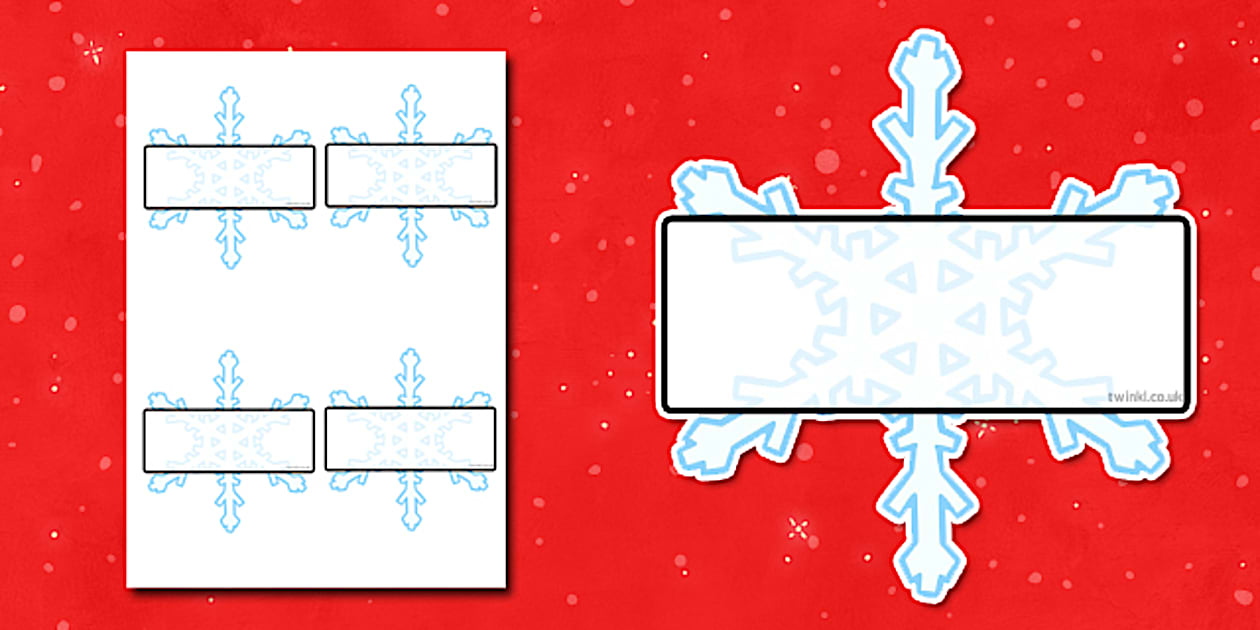 Editable Self-Registration Snowflakes - Twinkl