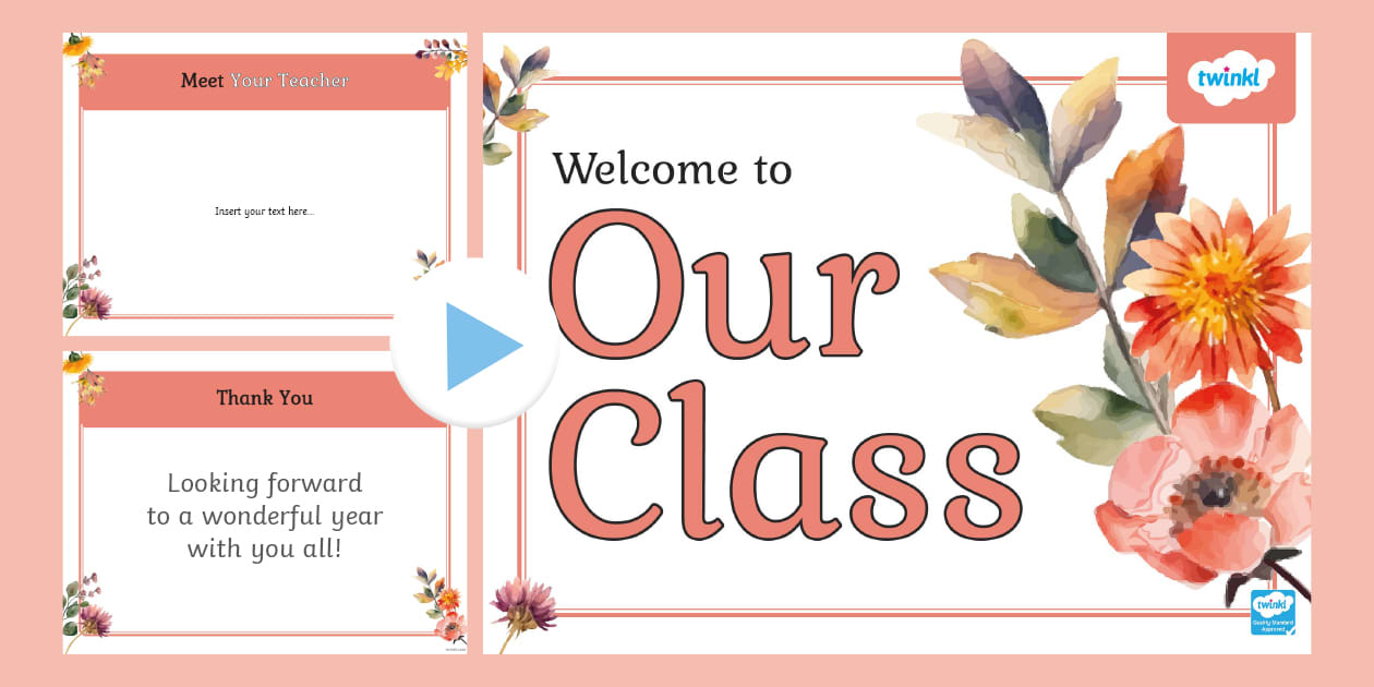 Wildflower Botanical Parent Information Editable PowerPoint