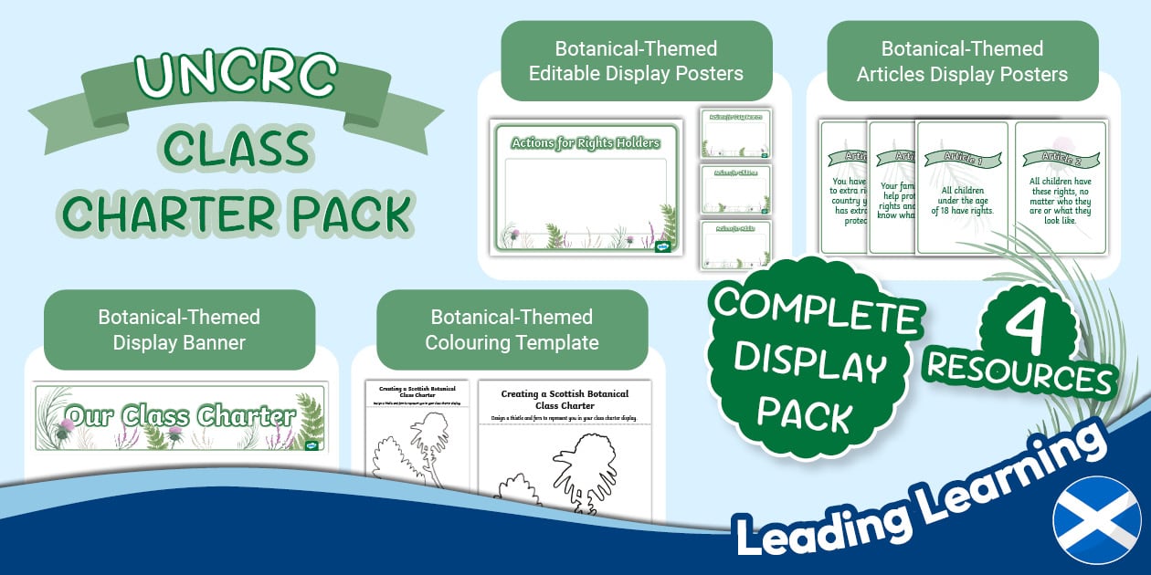 UNCRC Class Charter Scottish Botanical-Themed Display Pack