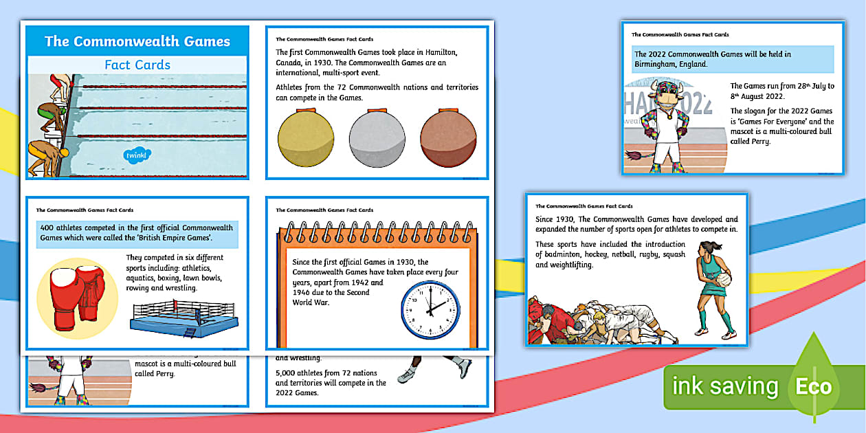 The Commonwealth Games Team Northern Ireland Fact Cards
