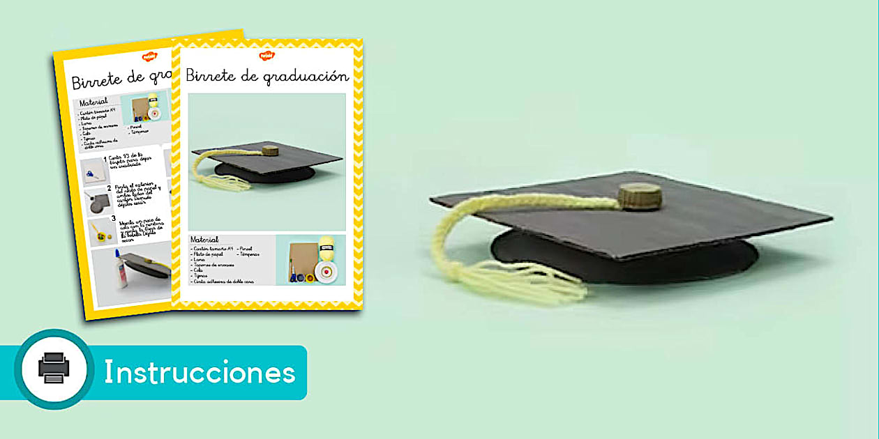 Manualidad: Birrete de graduación (teacher made) - Twinkl