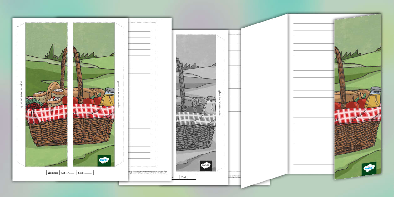 Picnic Basket Folding Writing Template Twinkl - Twinkl