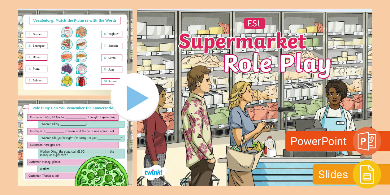 ESL Supermarket Role Play - Speaking Skills Activity