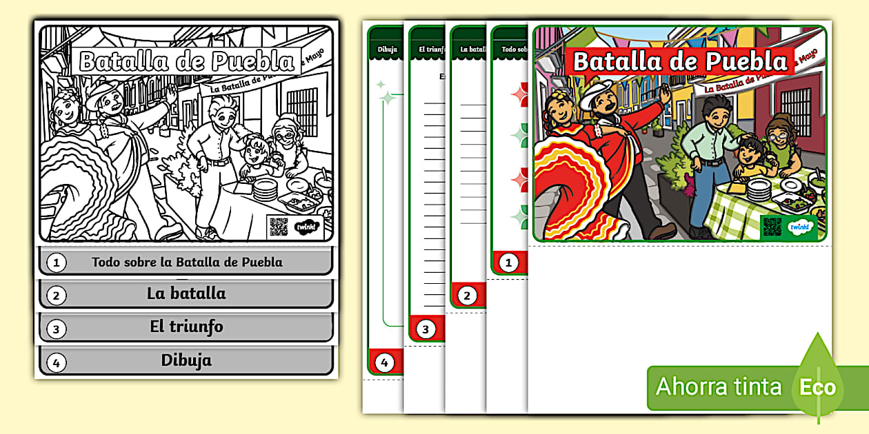 Batalla de Puebla - cuadernillo primaria baja - Twinkl