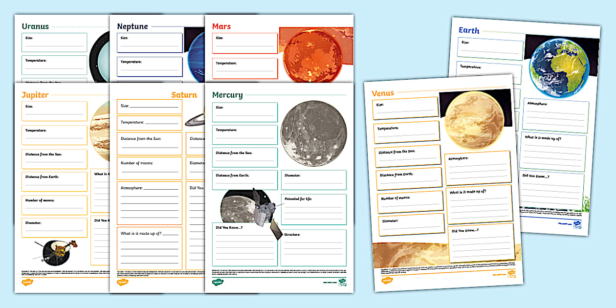 Planet Fact File Templates Pack (teacher made) - Twinkl Planet Fact File Templates Pack (teacher made) - Twinkl