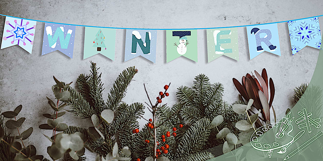 Winter Fun Typography Bunting | Twinkl Art Gallery - Twinkl