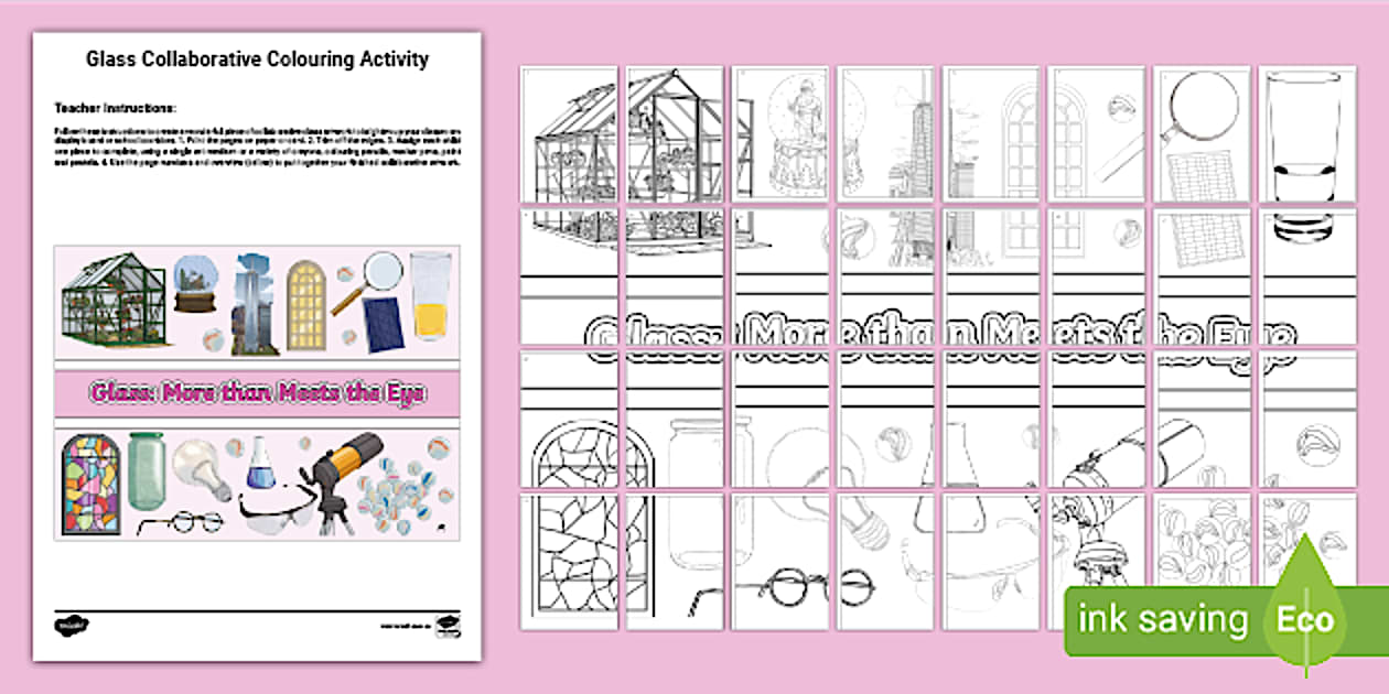 Glass Collaborative Colouring Activity Ι Science Week 2022