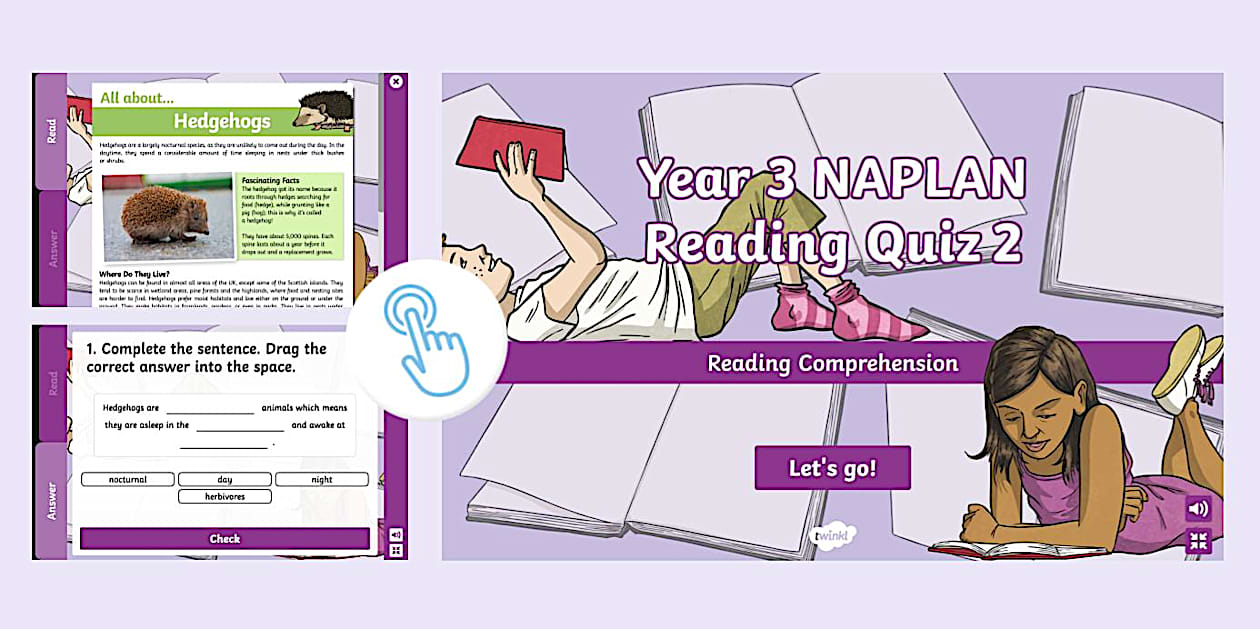 Interactive NAPLAN Reading Quiz Test (teacher made) - Twinkl