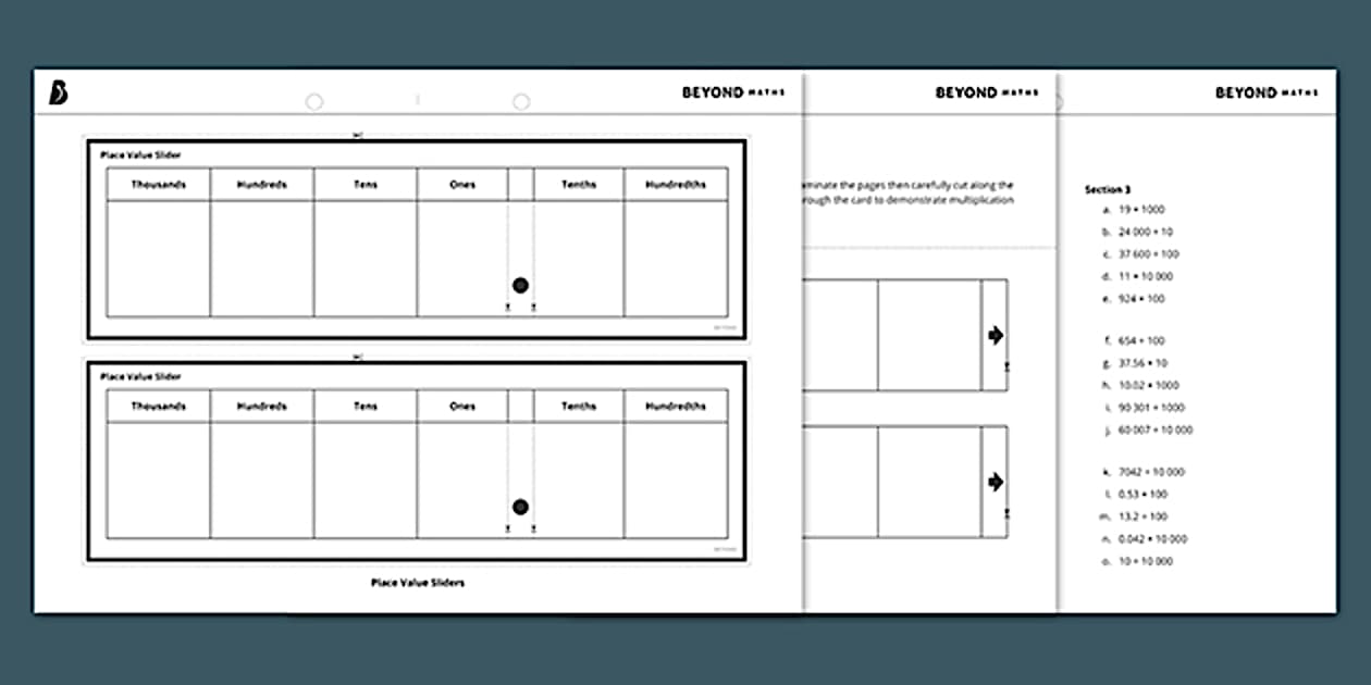 👉 KS3 Maths | Powers of 10 Place Value Slider | Beyond