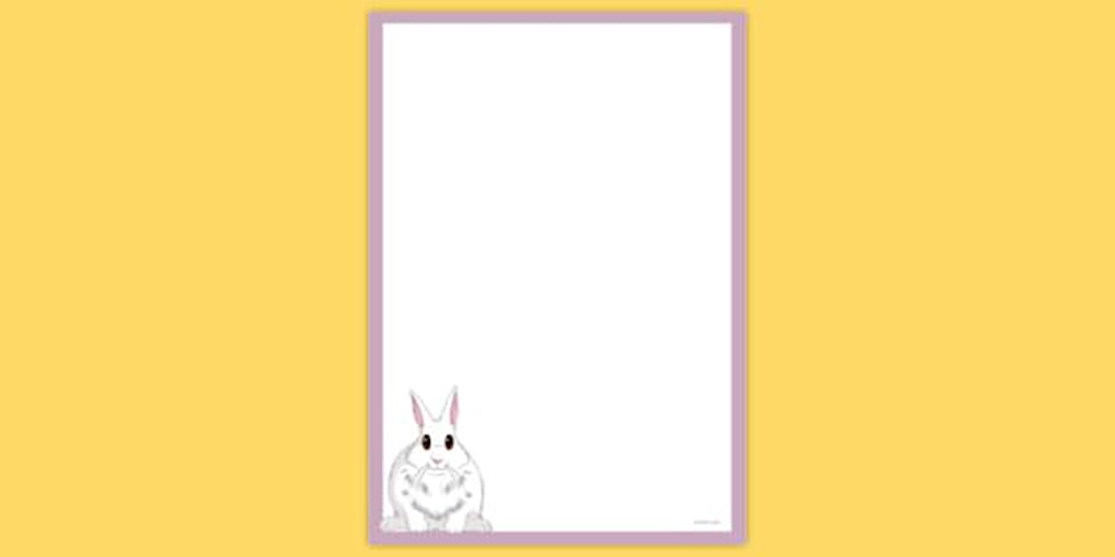 White Rabbit Page Border | Page Borders | Twinkl - Twinkl