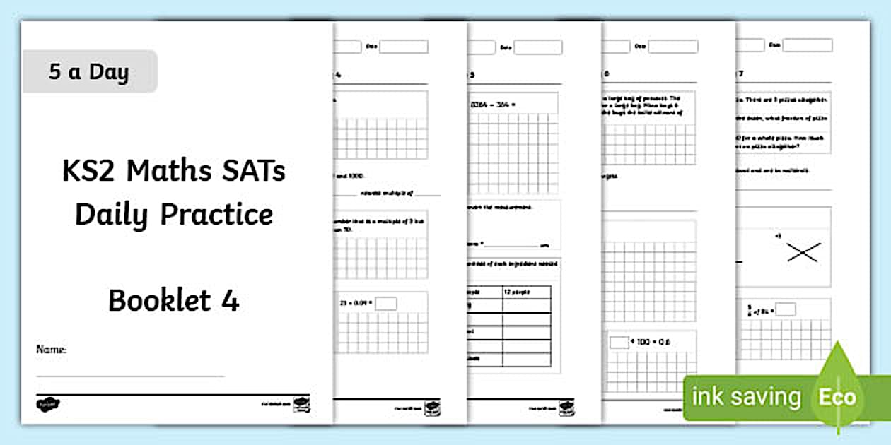 👉 5 a Day – KS2 Maths SATs Daily Practice Booklet 4