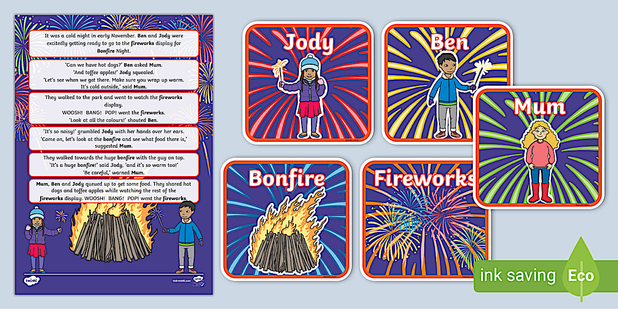 Bonfire Night Listening Story Activity (teacher made)