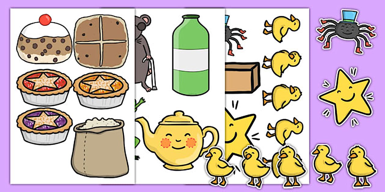 Nursery Rhyme Props Role Play Cut-Outs (teacher made)