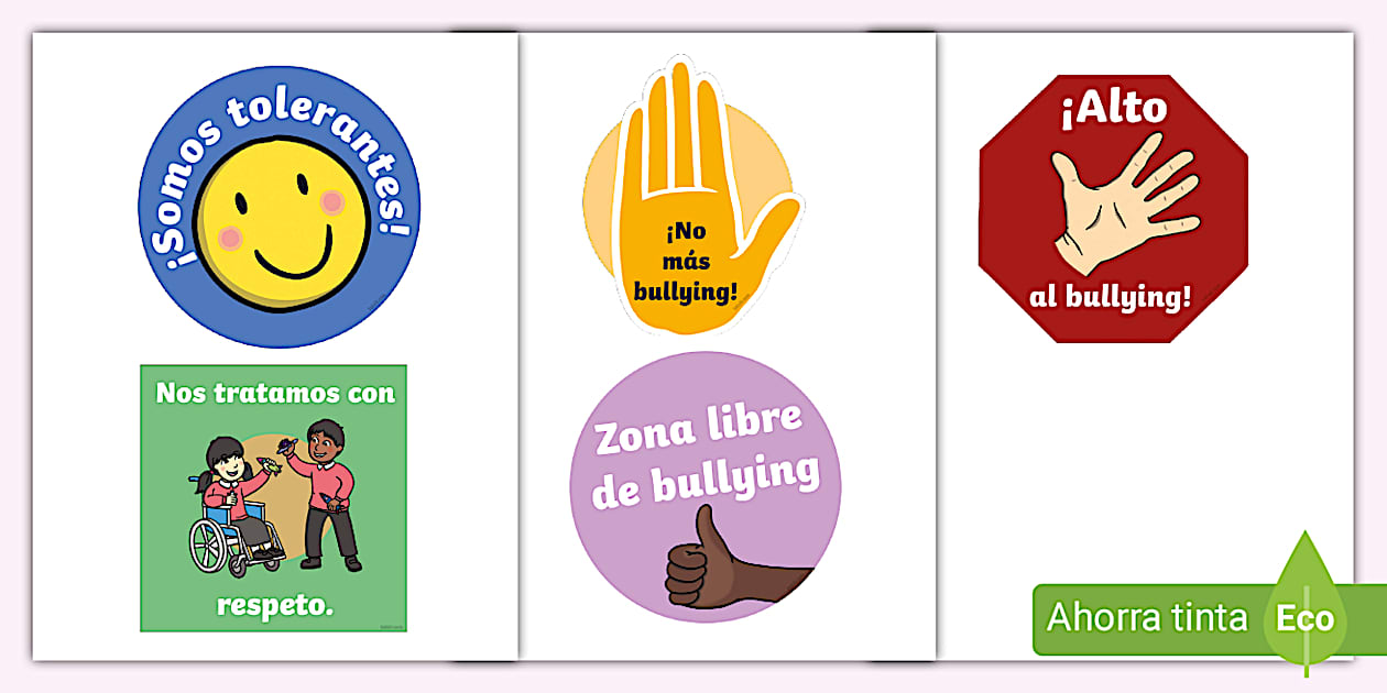Alto al bullying - recortables (teacher made) - Twinkl