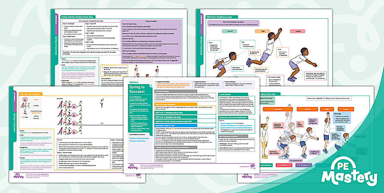 PE Mastery Athletics Jumping Lesson for Year 5 children