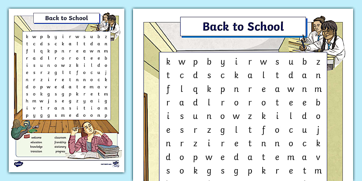 Back To School Word Search For Fun Learning Adventures!