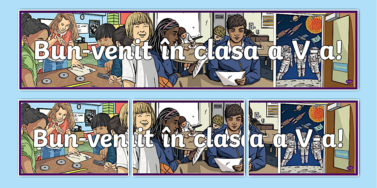 Bun-venit în clasa 5! – Banner (Hecho por educadores)