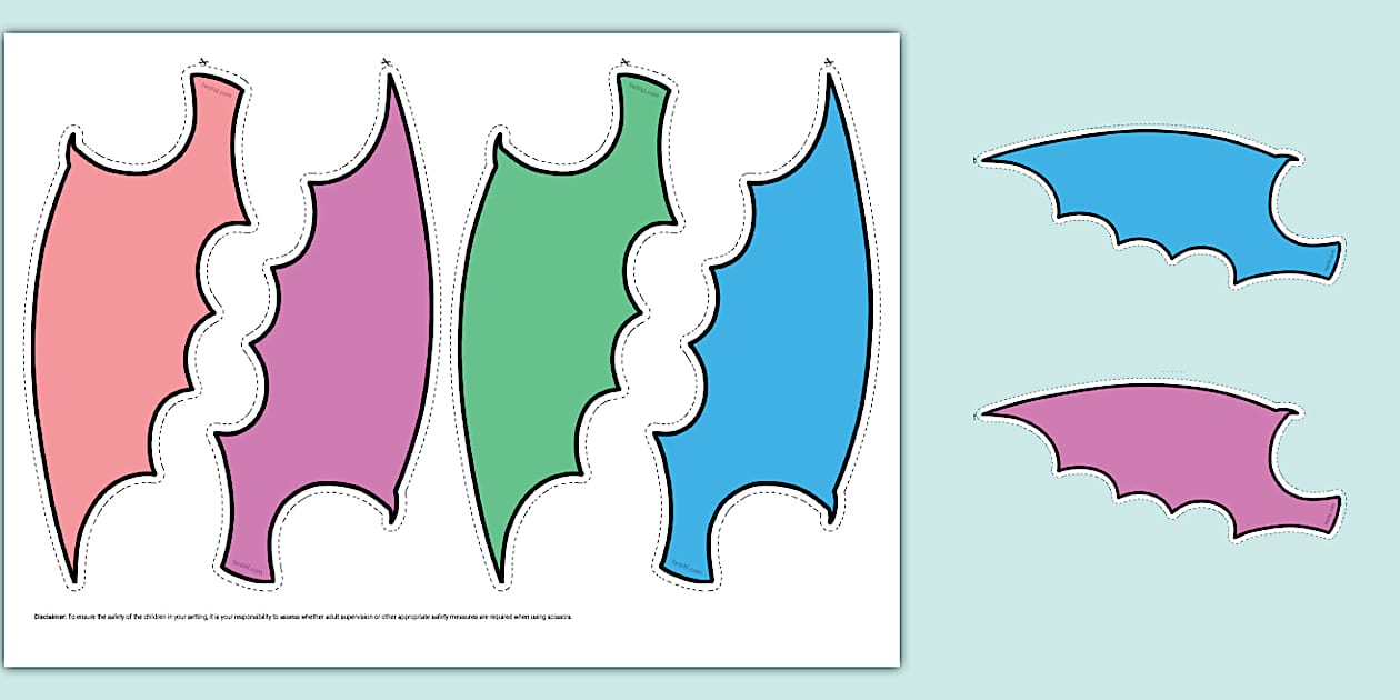 Dragon Wings Display Cut-Out (teacher made) - Twinkl