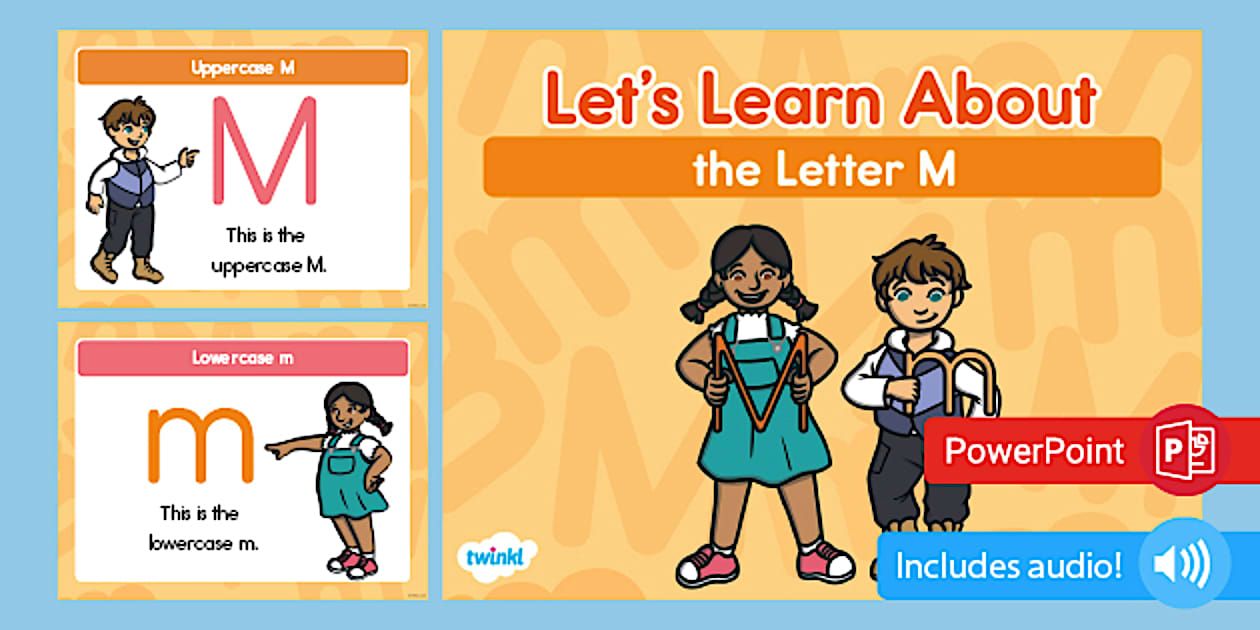 Alphabet: Let's Learn About the Letter M PowerPoint - Twinkl