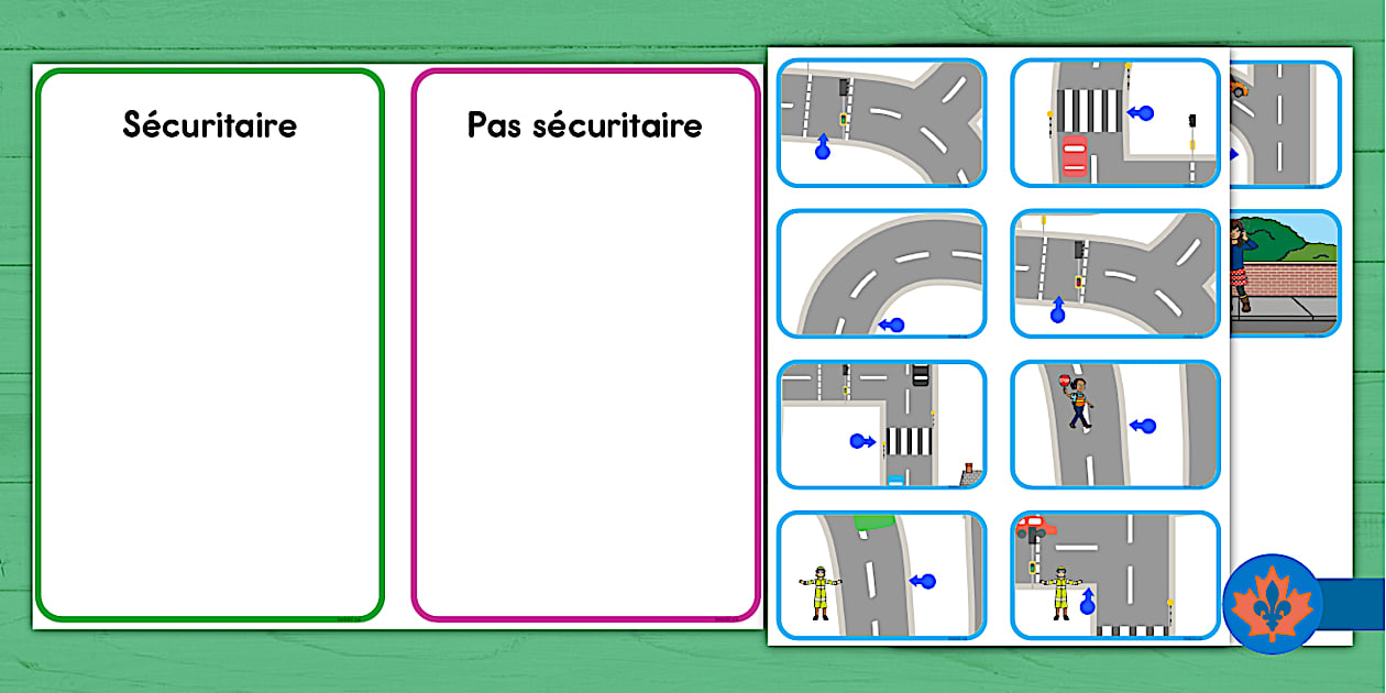 Crossing the Street: Safe and Unsafe Sorting Activity French