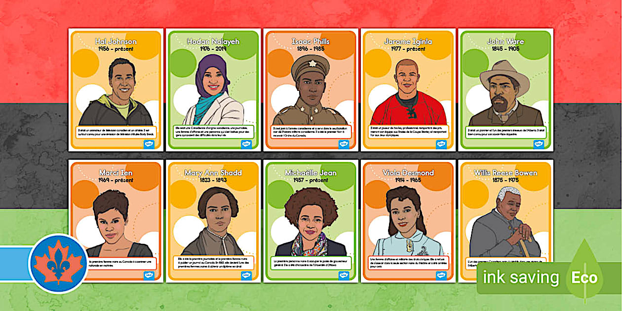 Remarkable Black Canadians Display Posters French (Primary)