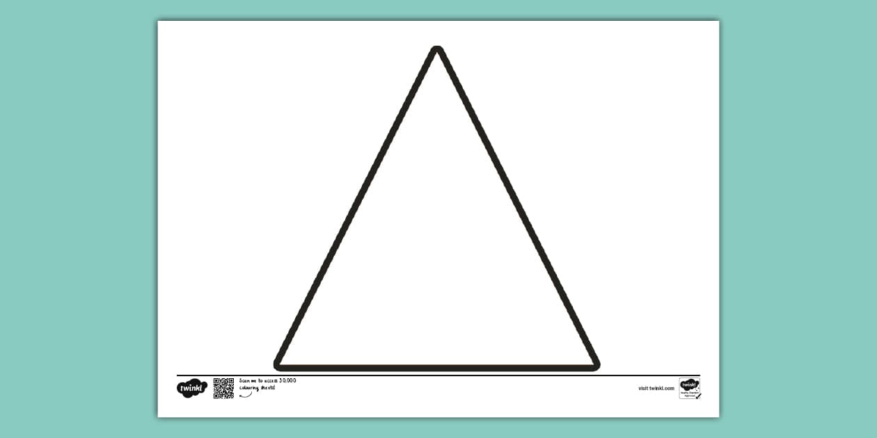 Triangle Colouring Sheet | Colouring Sheets | Twinkl