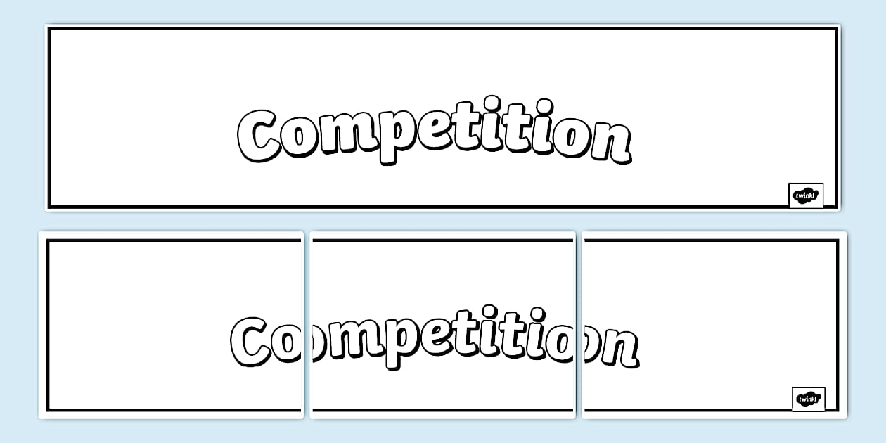 Competition Collaborative Drawing Display Banner - Twinkl