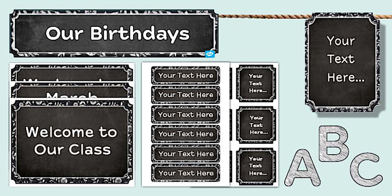 Chalkboard-Themed Display Pack (teacher made) - Twinkl