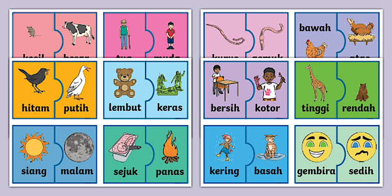 Permainan Kad Perkataan - Kata Lawan