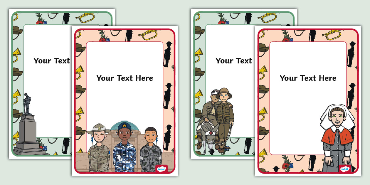 Anzac Day Editable Posters (Teacher-Made) - Twinkl