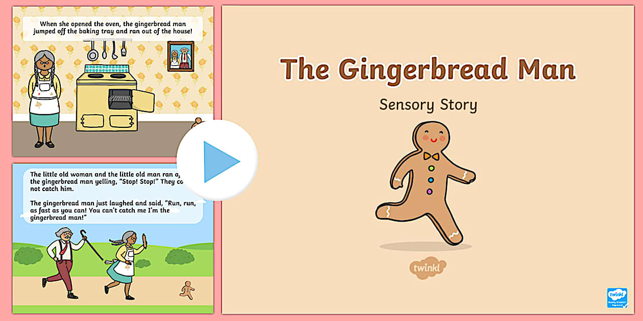 The Gingerbread Man Sensory Story PowerPoint - Twinkl