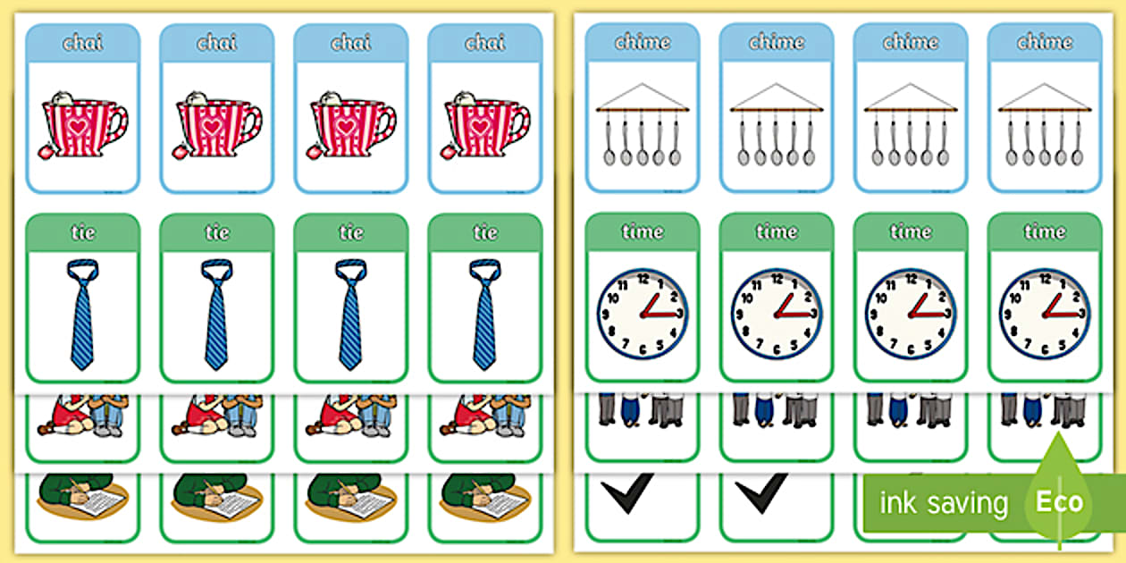 /ch/ vs /t/ Minimal Pair Snap Cards - SALT Resources