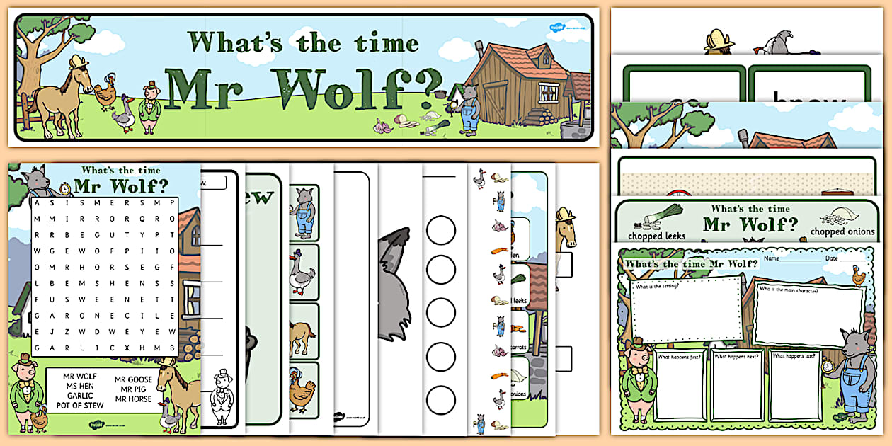 What's The Time Mr Wolf (teacher made) - Twinkl