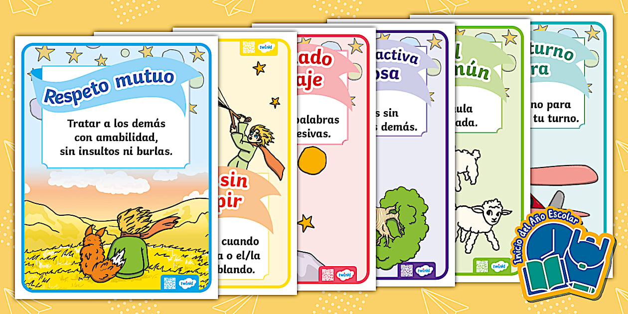 Póster: Normas de la sala de clases para imprimir