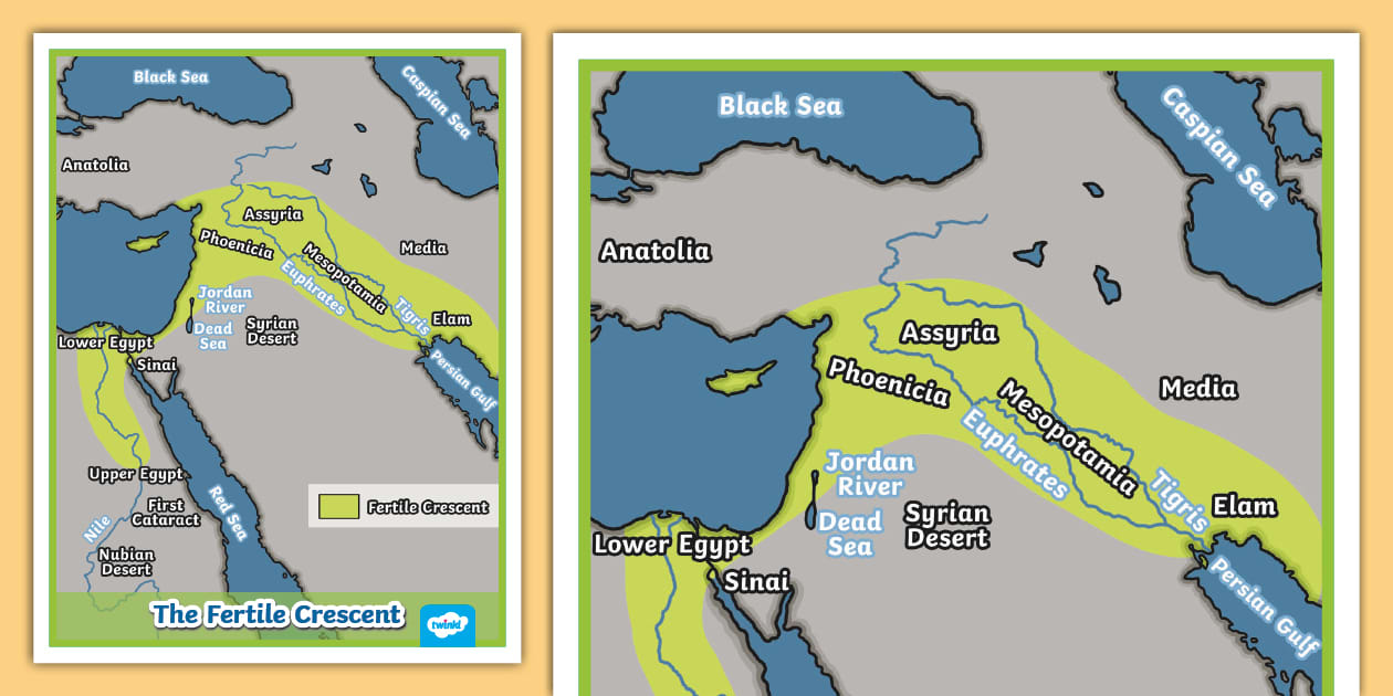 The Fertile Crescent Map (teacher made) - Twinkl